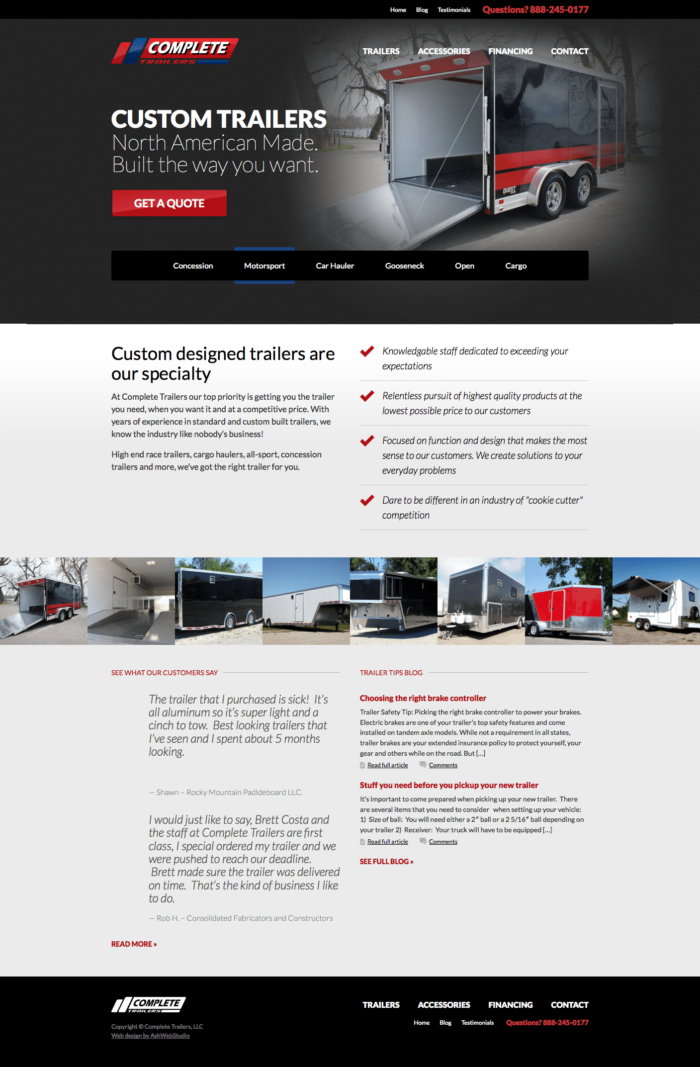 Web Design, WordPress website services for Complete Trailers by Fort ...